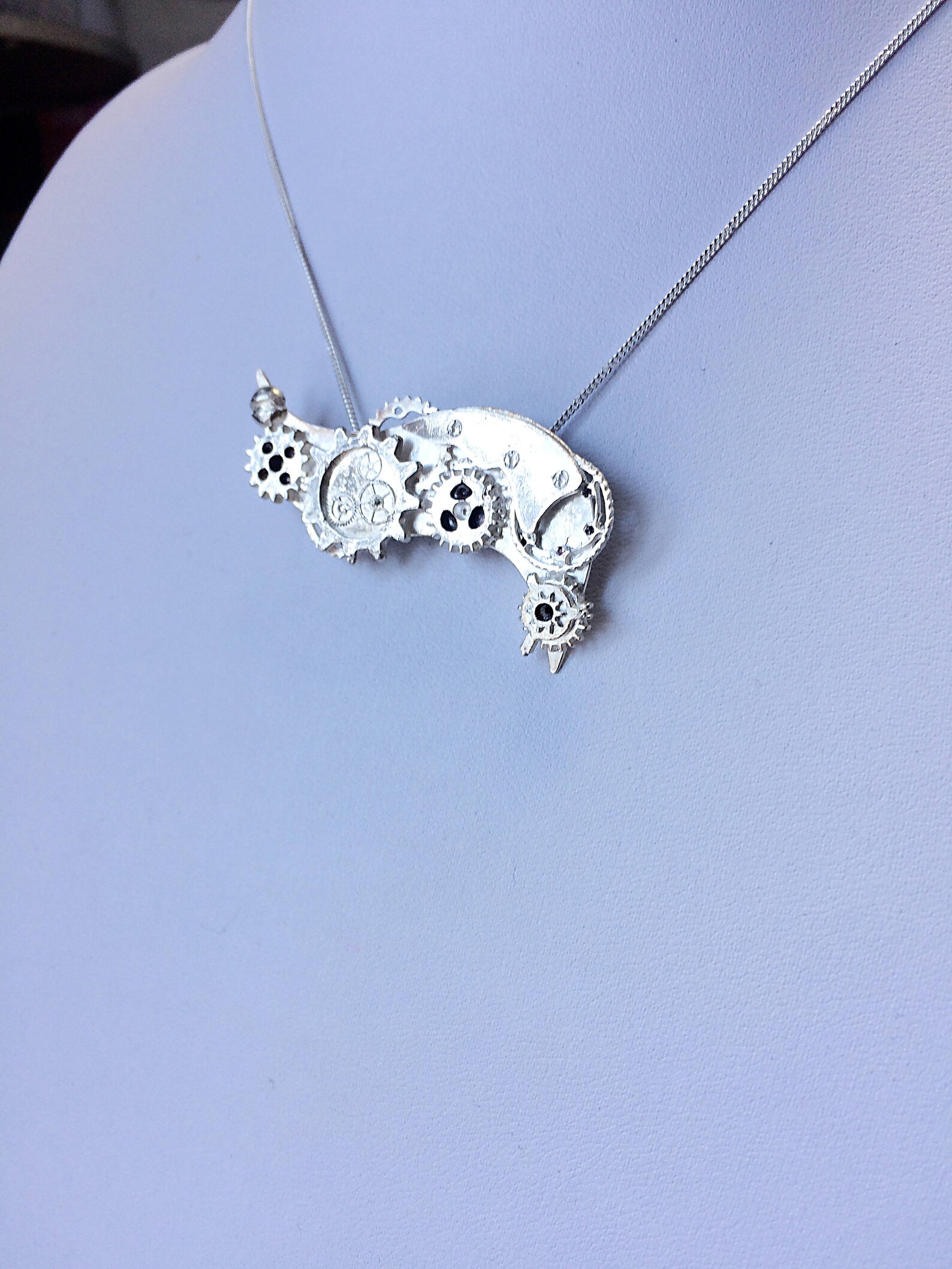 The Silver Clockwork Dragon Pendant - Etsy