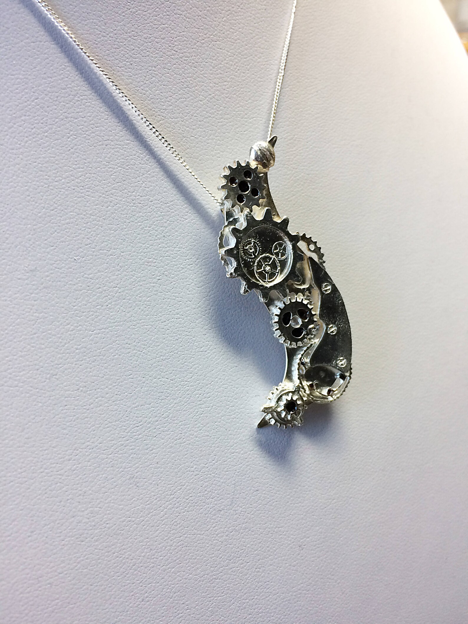 The Silver Clockwork Dragon Pendant - Etsy