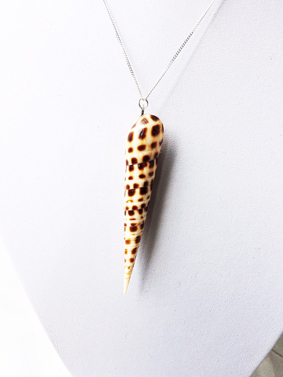 Natural Terebra Sea Shell Resin Filled Necklace - Etsy