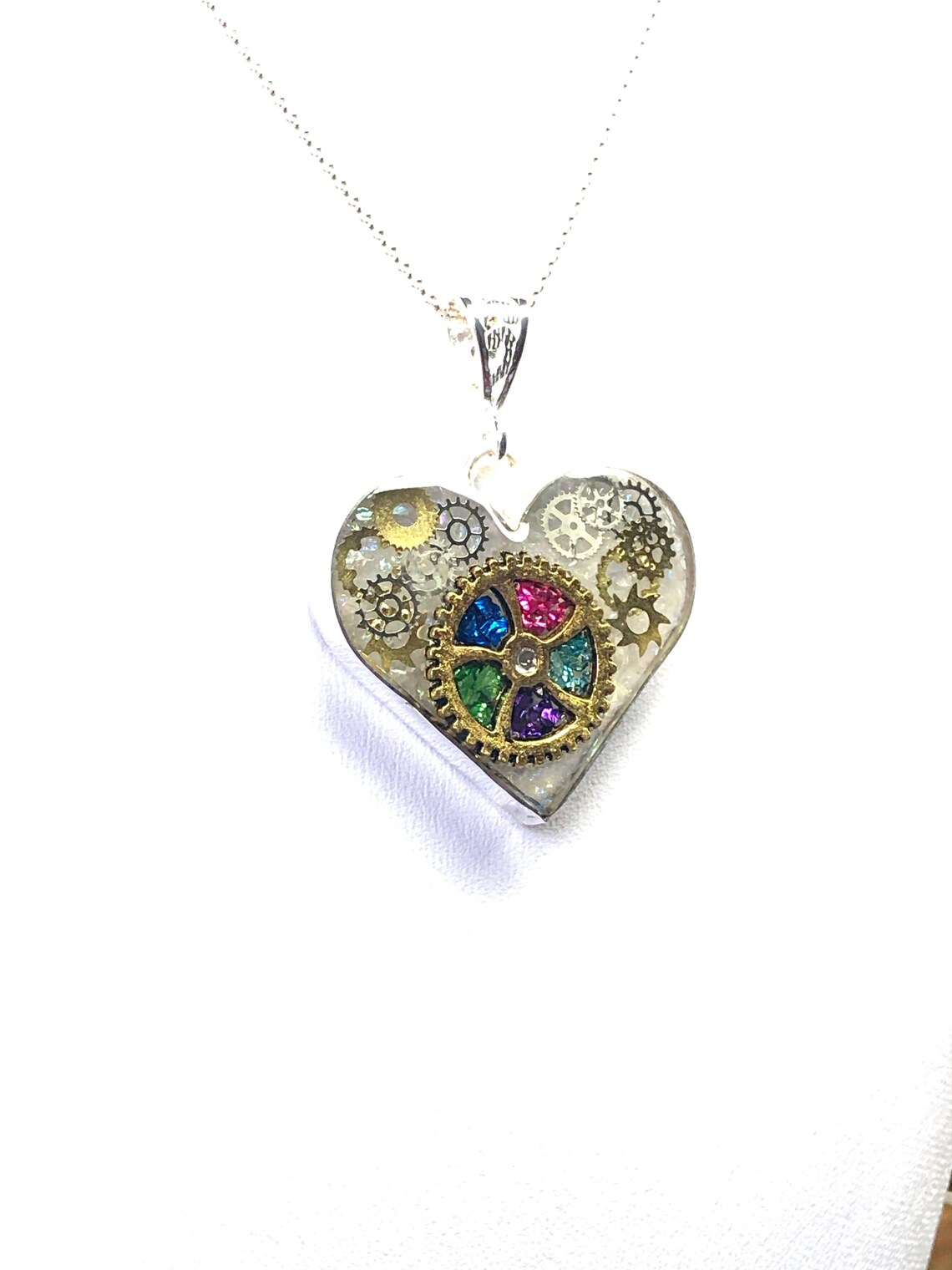 Steampunk Crystal Heart in Sterling Silver | Etsy