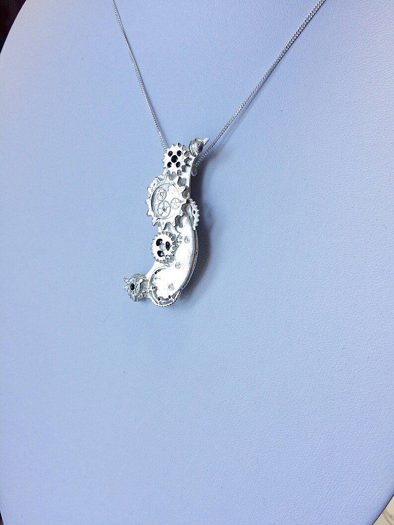 The Silver Clockwork Dragon Pendant - Etsy