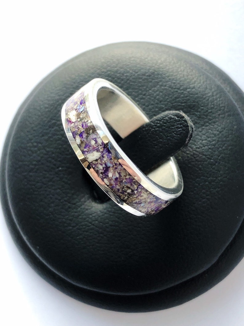 Beautiful Sterling Silver Inlaid With Cremation Ashes of a - Etsy