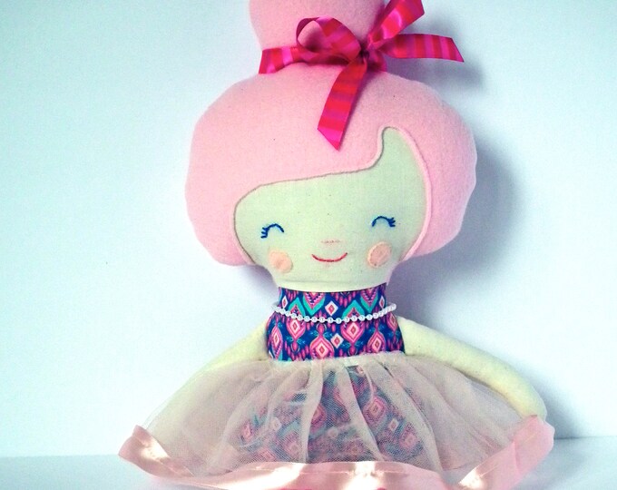 Cloth Doll. Handmade Rag Doll. Girly Girl in Pink. Great - Etsy