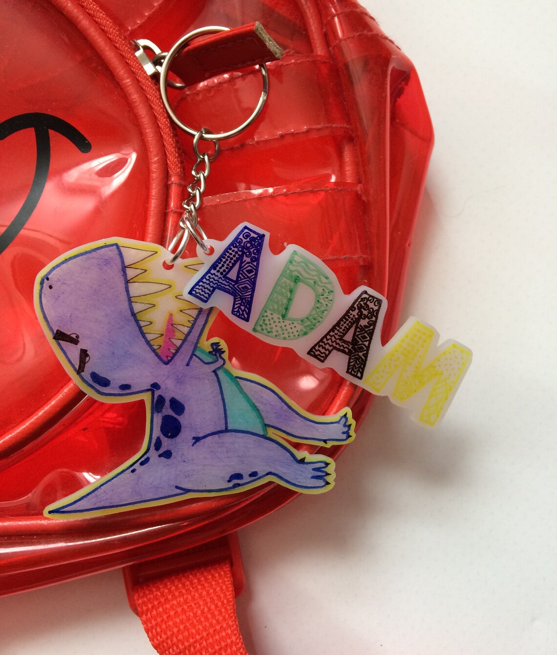 Dinosaur Keychain. Personalized Kids Keychain. Dino - Etsy