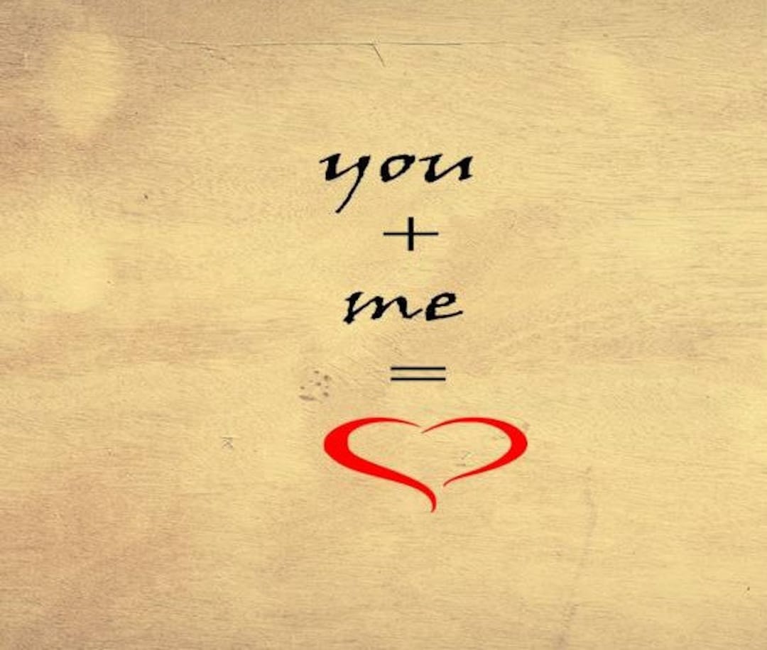 You Plus Me Equals Love Digital File, Instant Download, Svg, Png, Dxf ...