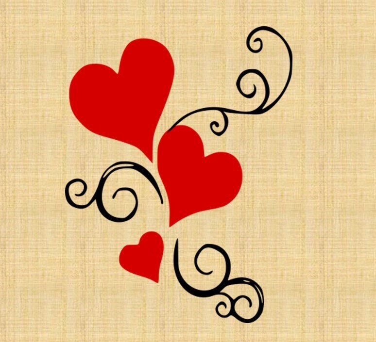 Trio of Hearts Digital File Instant Download Png Pdf Svf - Etsy