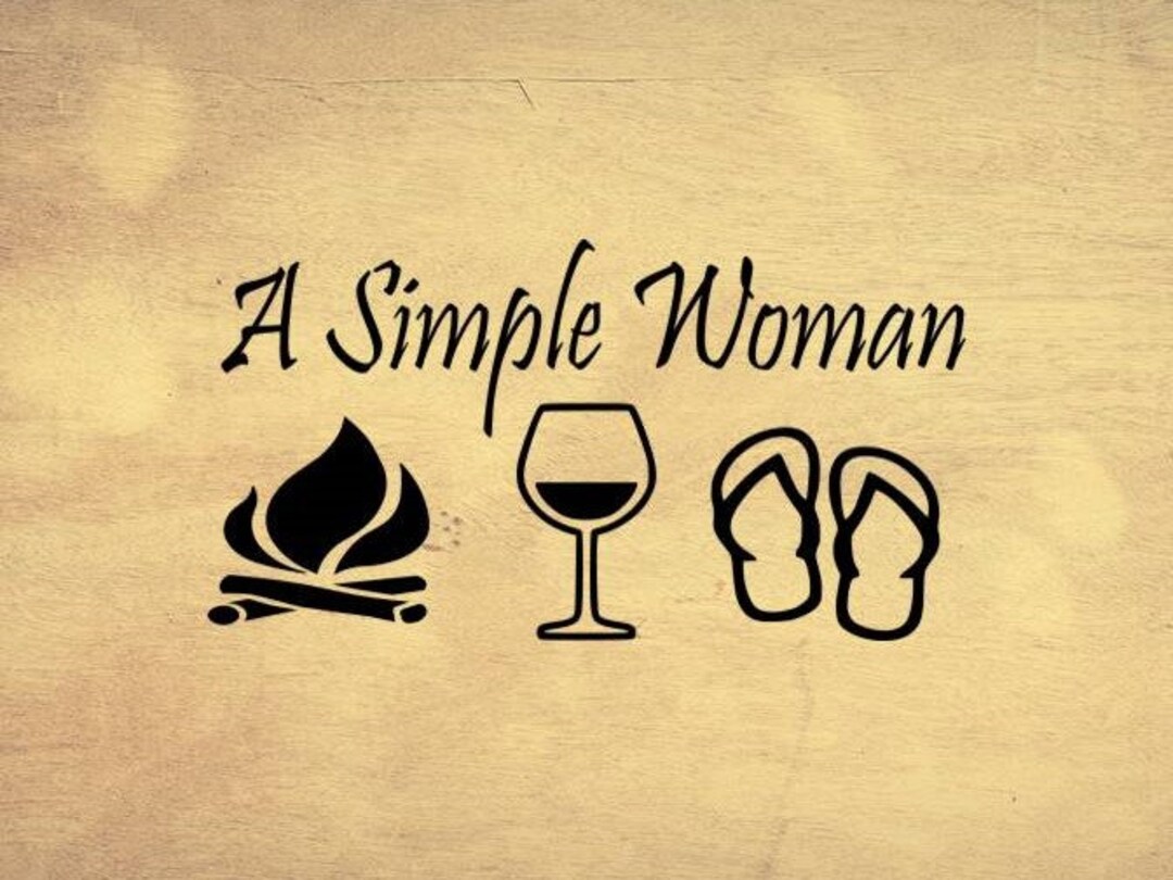 A Simple Woman Svg, Png, Eps, Dxf Digital File Instant Download - Etsy