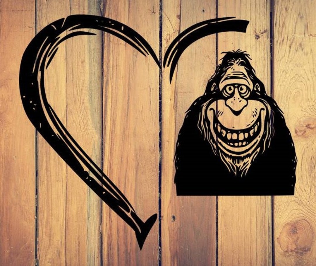 Heart Yeti / Bigfoot, Digital File, Instant Download, Svg, Png, Pdf ...