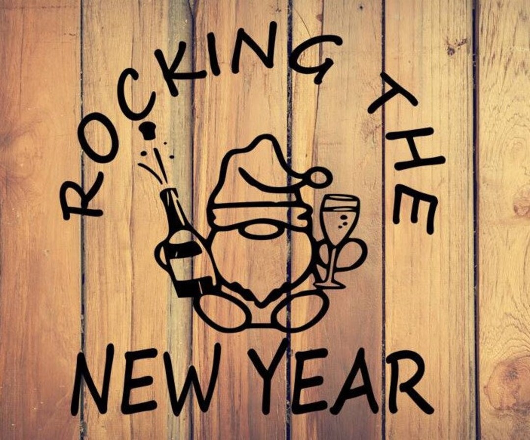 Rocking the New Year Party Gnome, Digital File, Instant Download, Svg ...