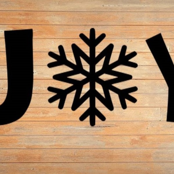Joy Snowflake Svg - Etsy