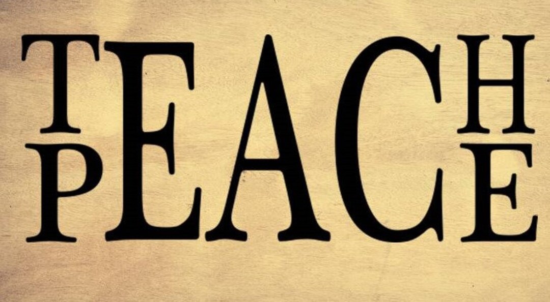 TEACH PEACE Digital File, Instant Download, Svg, Pdf, Png, Eps, Dxf - Etsy
