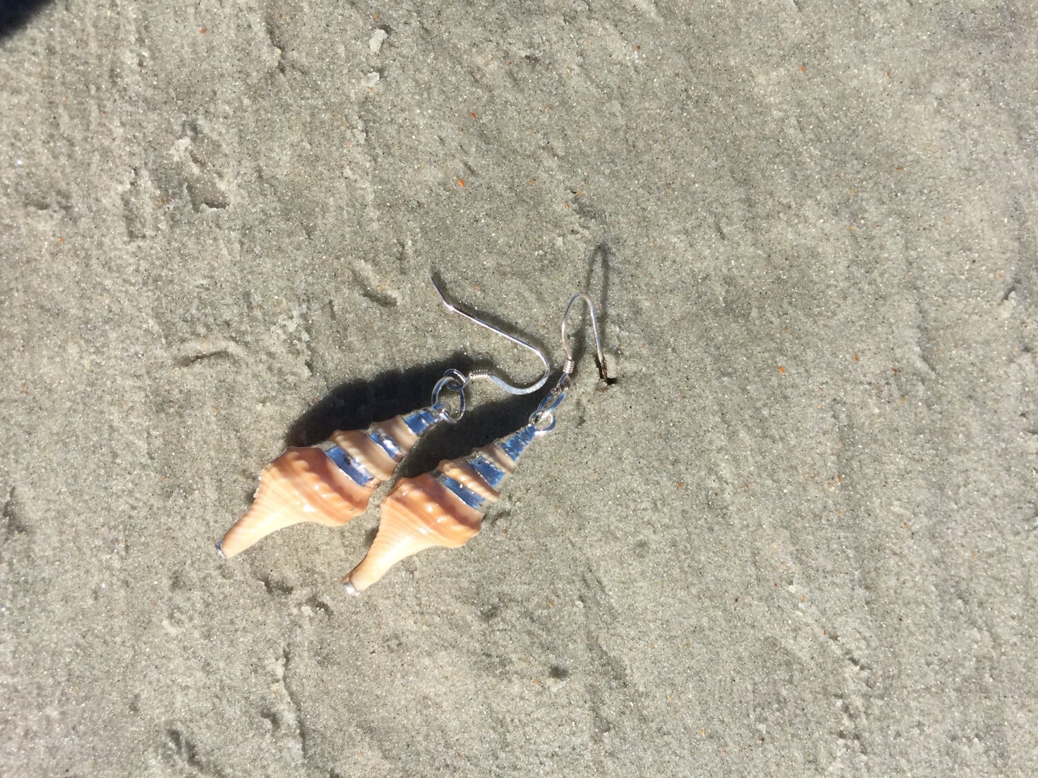 Silver Plated Turrid Shell Earrings