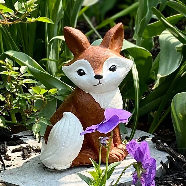 Concrete Garden Statue Fox - Etsy
