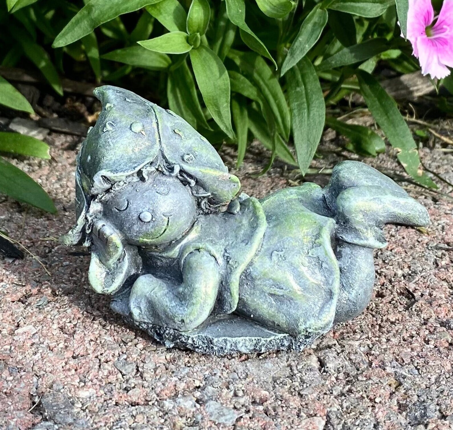 Pixie Statue Figurine, Nature Garden Sprite Concrete Statue, Fairy ...