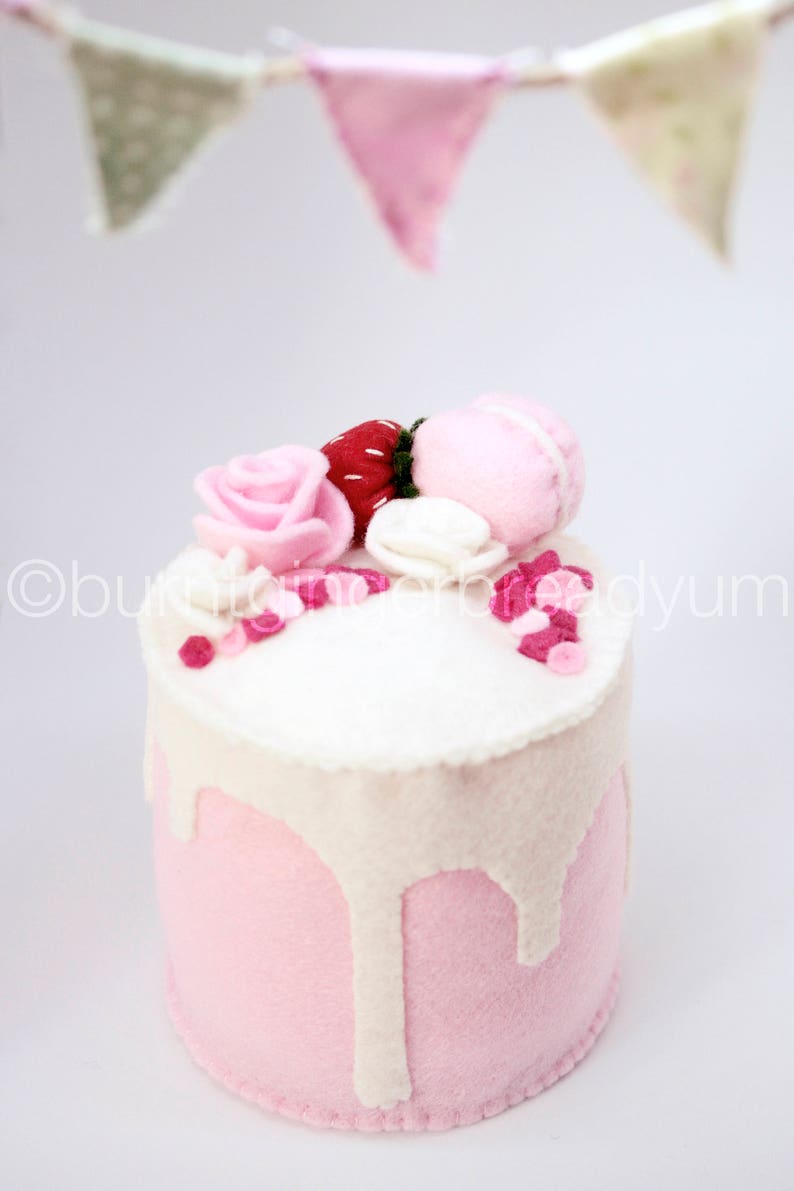 Mini Felt Drip Cake Play Food Felt Pretend Food Play Cake - Etsy