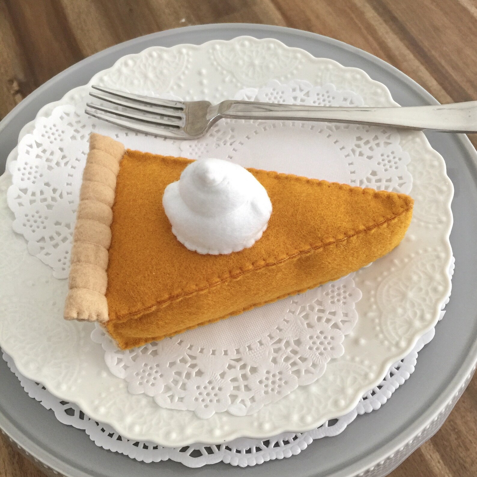 Pumpkin Pie, Play Food, Felt Food, Felt Pie, Thanksgiving Toy, Pretend ...