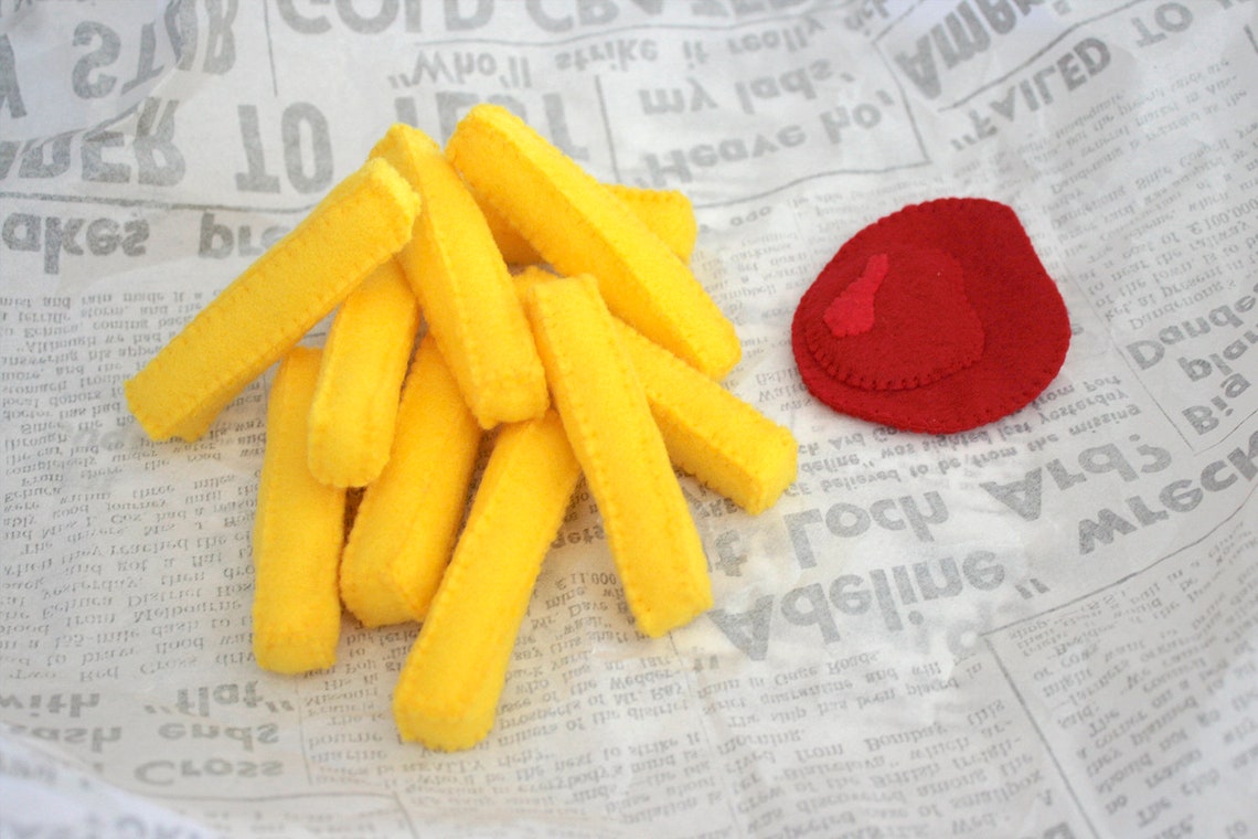 Felt Food Potato Chips Felt Fries French Fries Hot Chips | Etsy