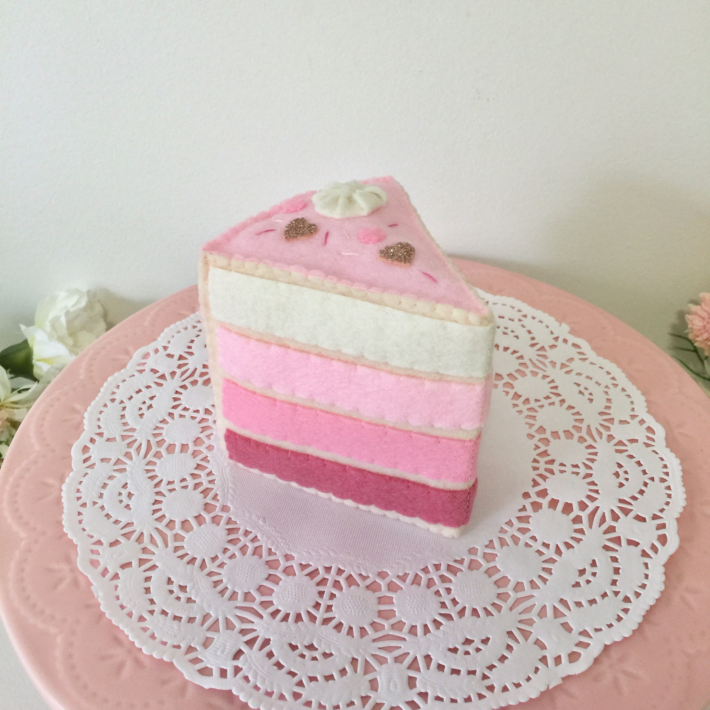 Felt Play Food Ombre Cake Slice Felt Layer Cake Play Food | Etsy