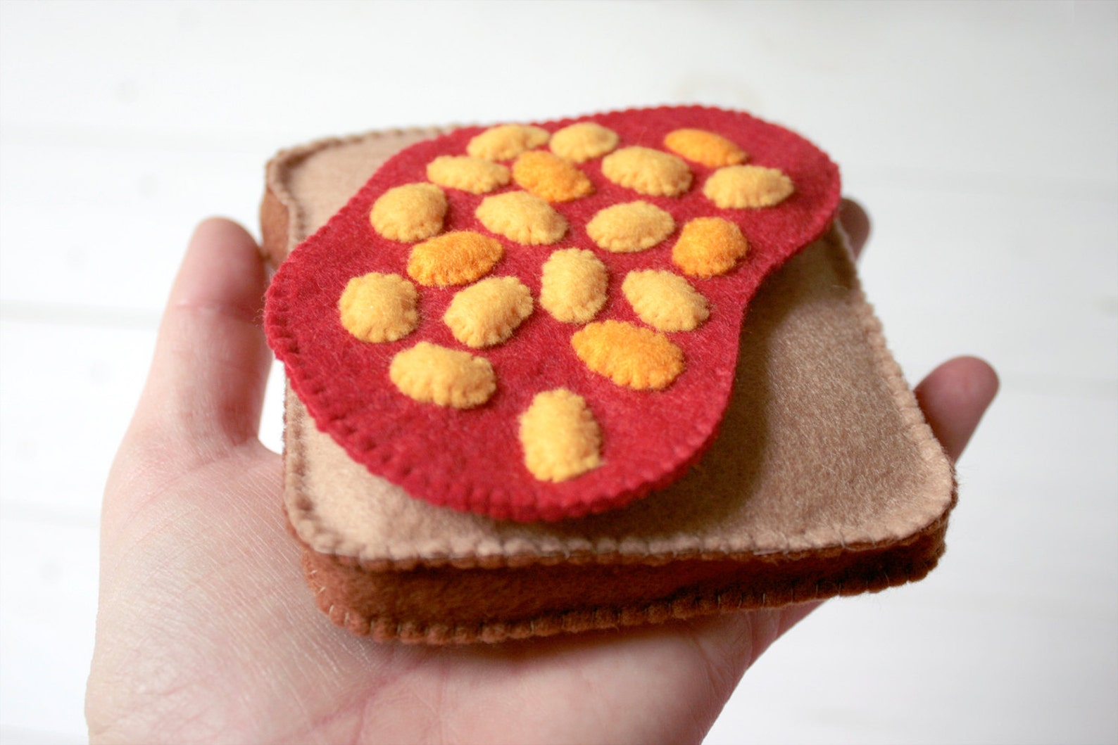 Felt Baked Beans on Toast Pretend Food Play Food Felt - Etsy