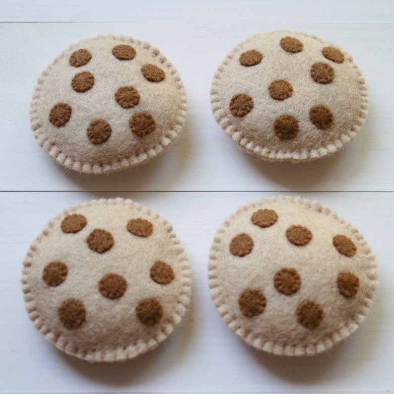 Felt Food Chocolate Chip Cookies Choc Chips Plush Toy - Etsy Australia