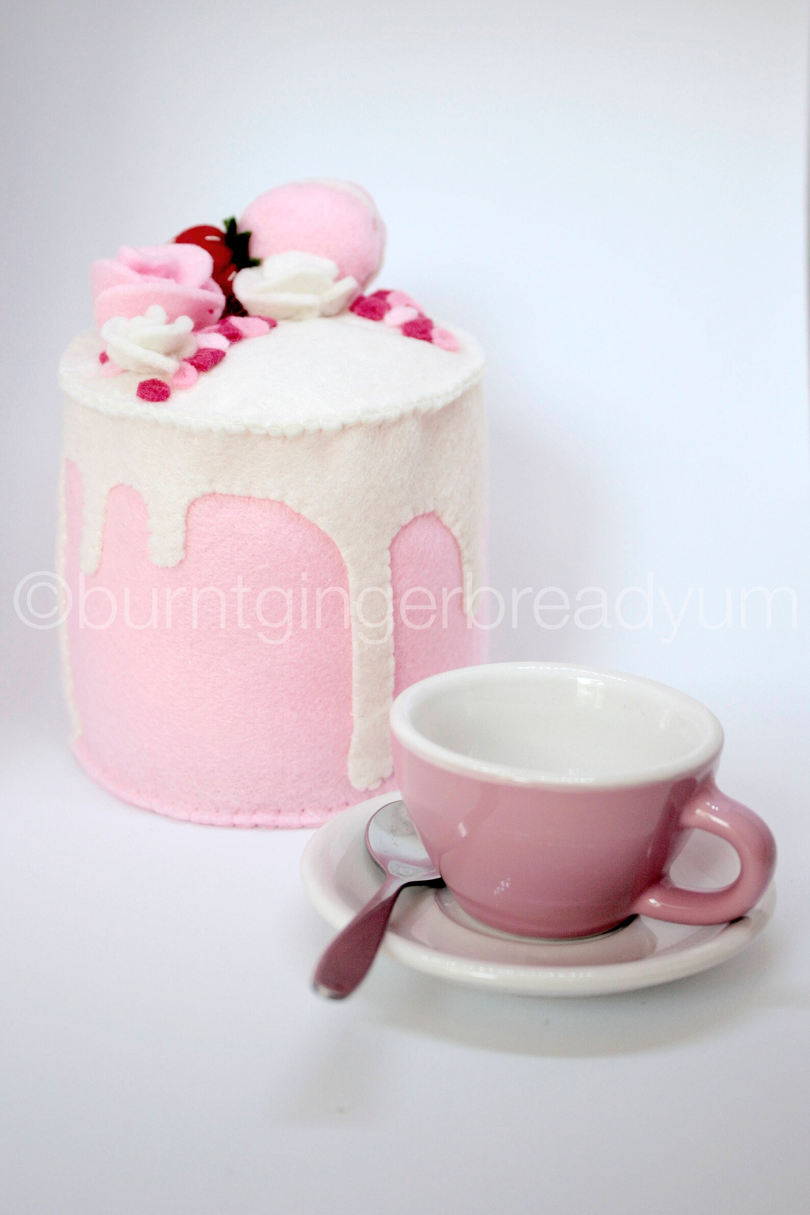 Mini Felt Drip Cake Play Food Felt Pretend Food Play Cake - Etsy