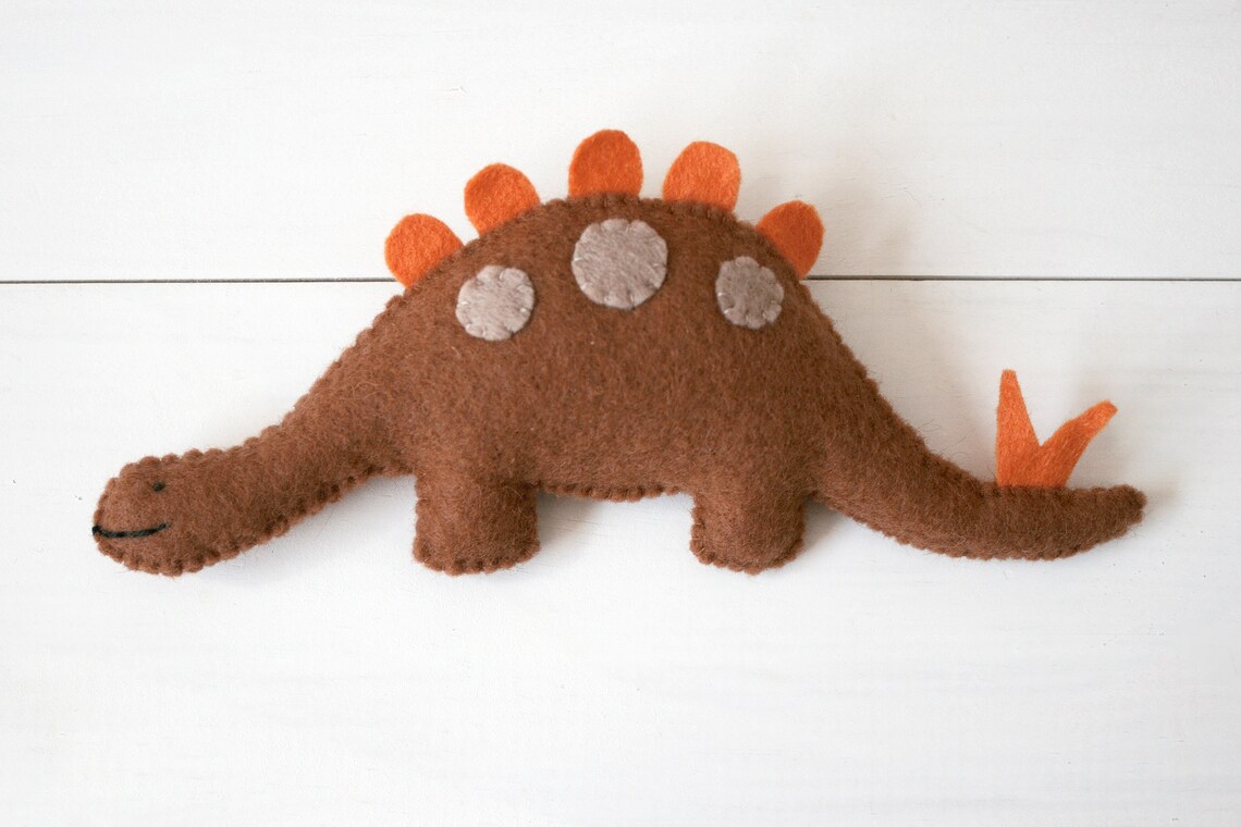 Felt Dinosaur Toys Four Handmade Plush Felt Dinosaurs - Etsy