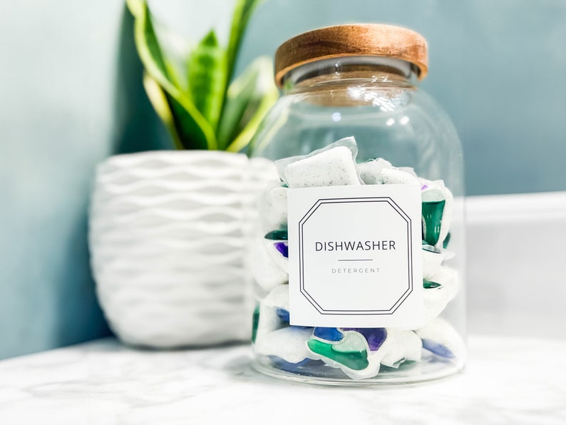 White Minimalist Laundry Room Labels Great for Laundry Pods - Etsy