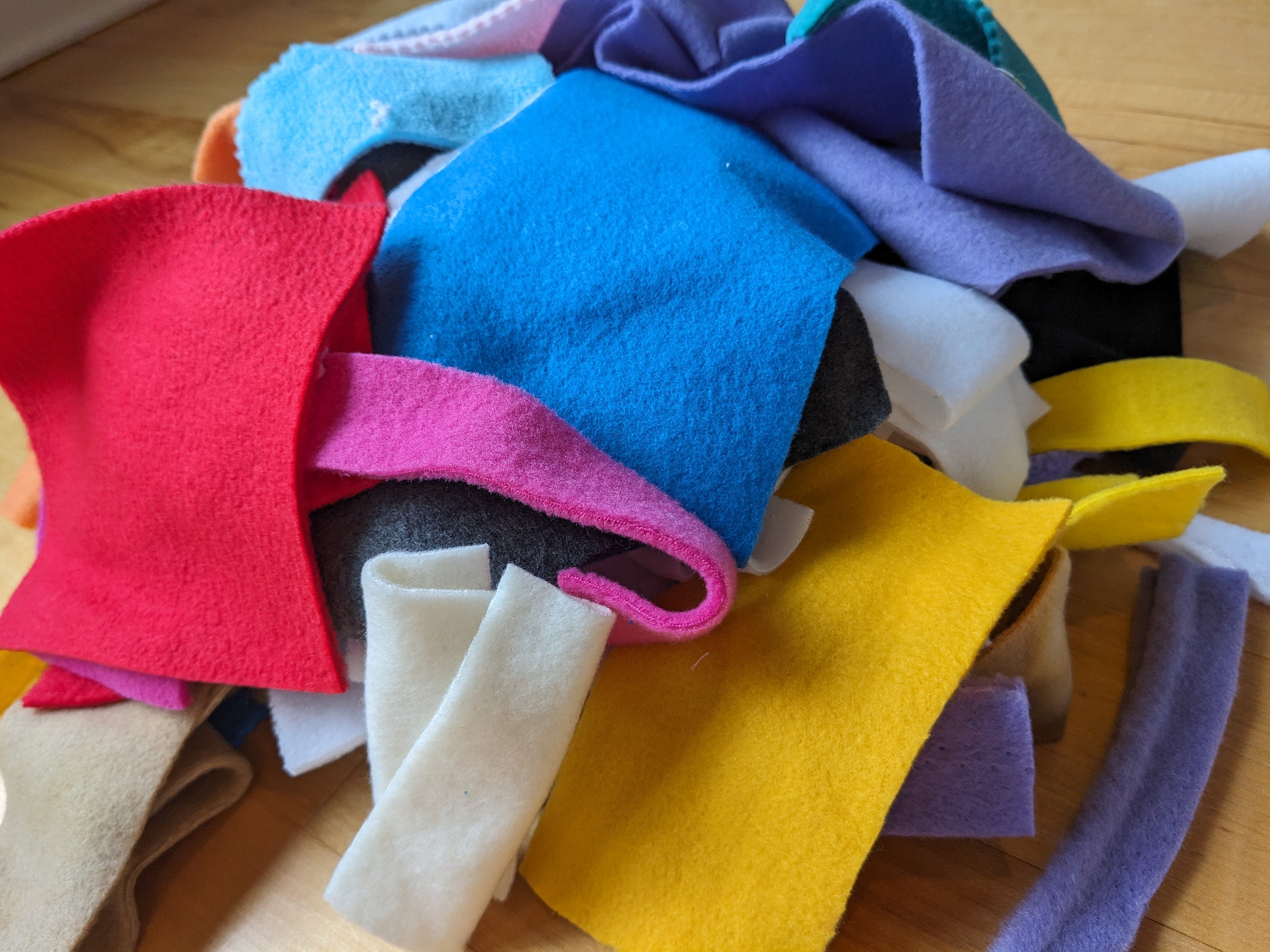 Fleece Scraps by the Pound - Random Colors and Sizes - Etsy