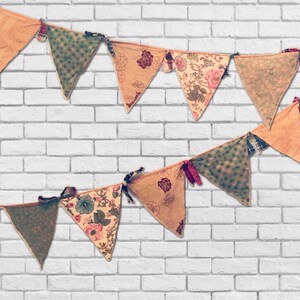 Boho Garland, Pennant Garland, Shabby Chic, Hippie Decor, Boho Decor ...