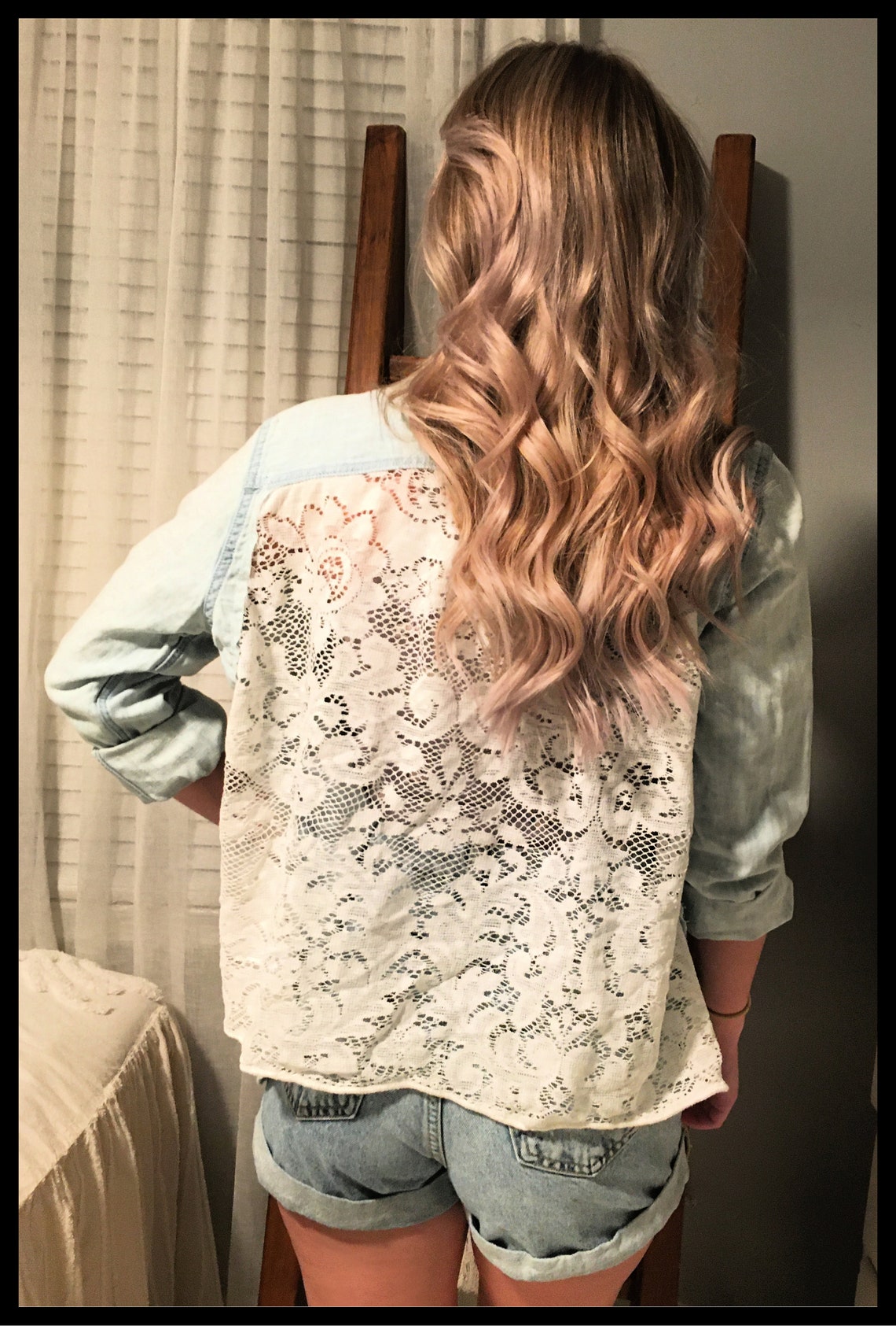 Lace Back Denim Shirt Video Tutorial DIY Sewing Tutorial - Etsy