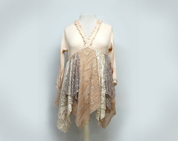 Boho Top Hippie Top Gypsy Top Shabby Chic Blouse Tattered - Etsy