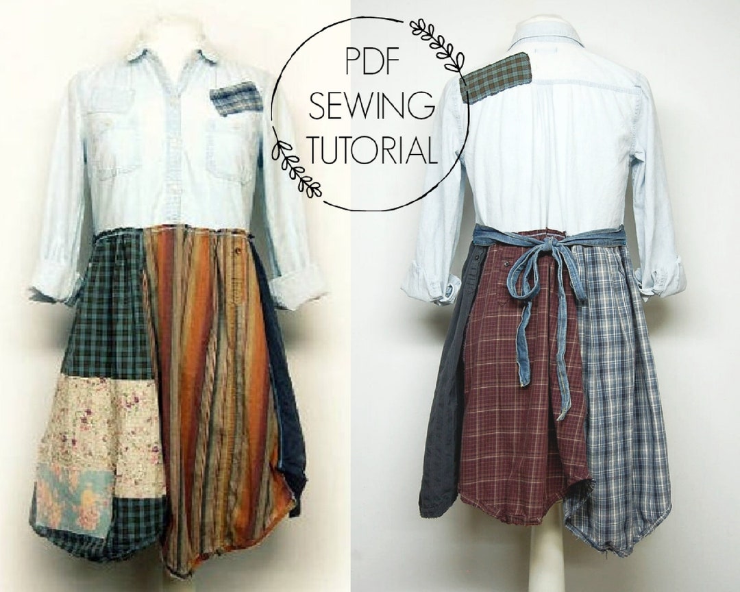 Long Tunic DIY - PDF Sewing Tutorial - Sewing DIY for Women - Upcycled ...