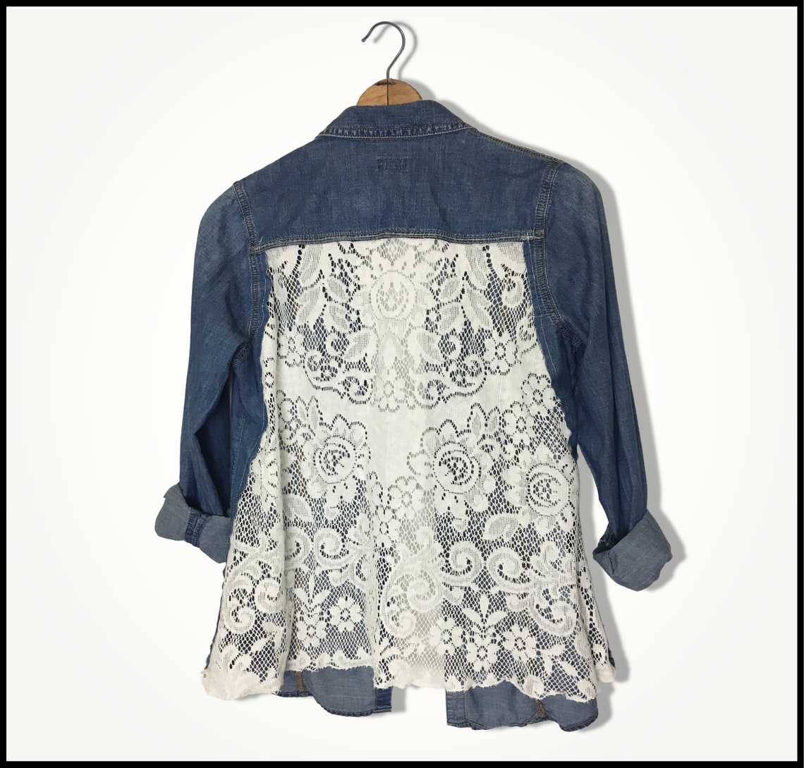 Lace Back Denim Shirt Video Tutorial DIY Sewing Tutorial - Etsy