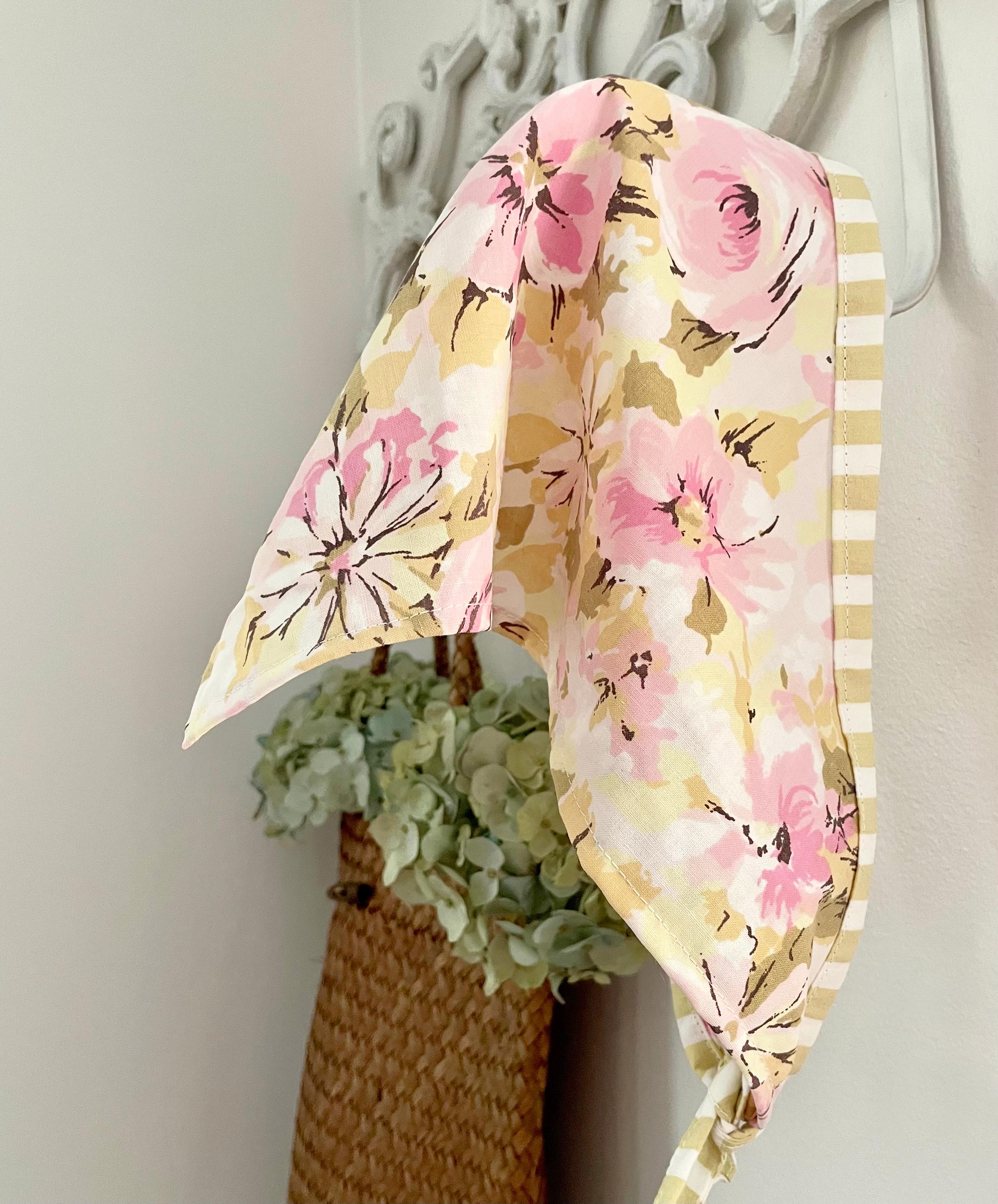 Shabby Chic Bandana, Head Scarf, Head Kerchief, Upcycled Bandana ...