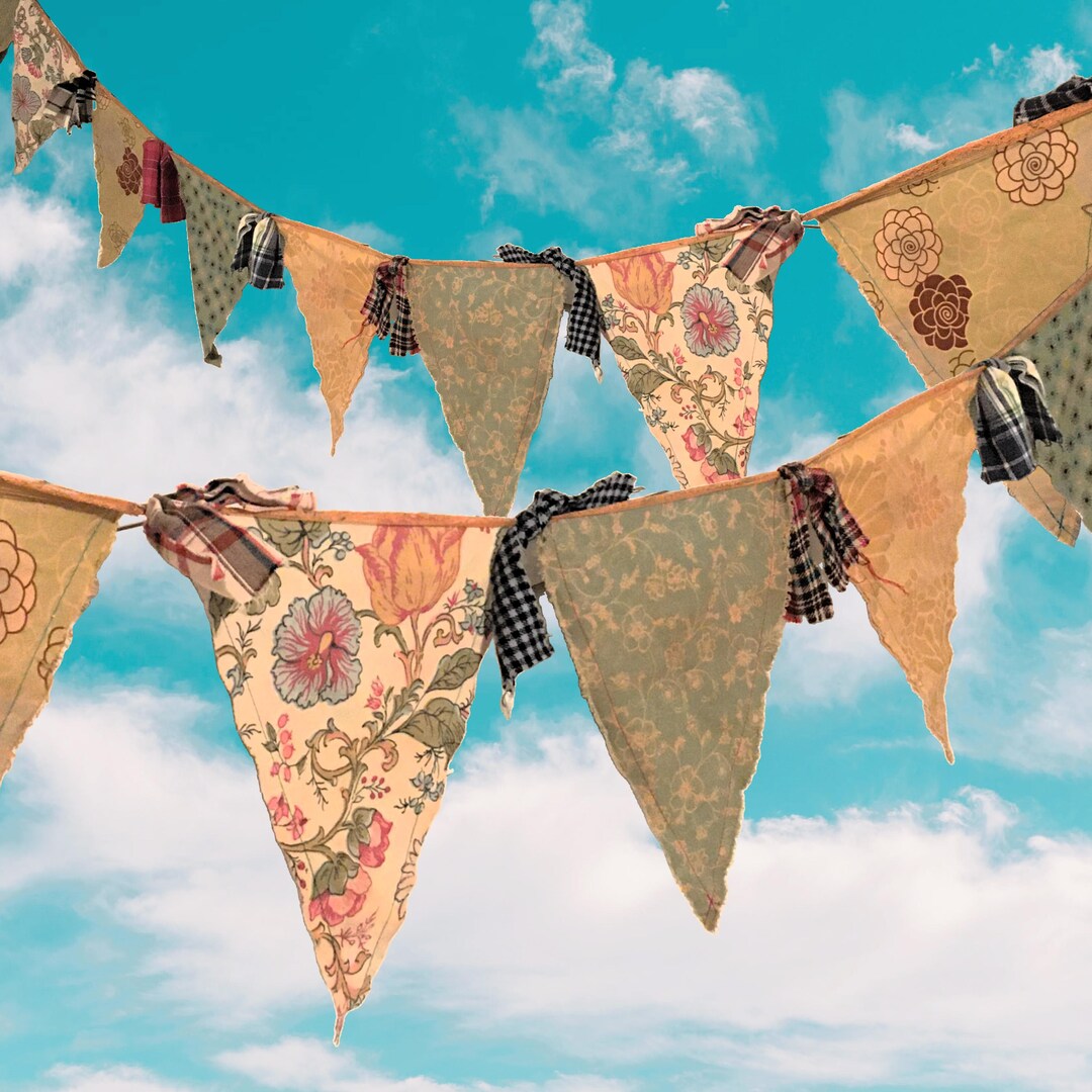 Boho Garland, Pennant Garland, Shabby Chic, Hippie Decor, Boho Decor ...