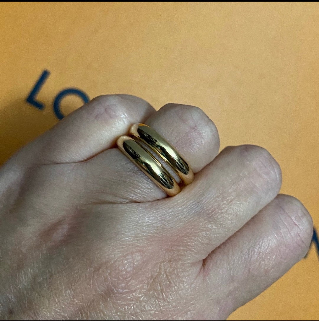 Gold Double Ring - Etsy