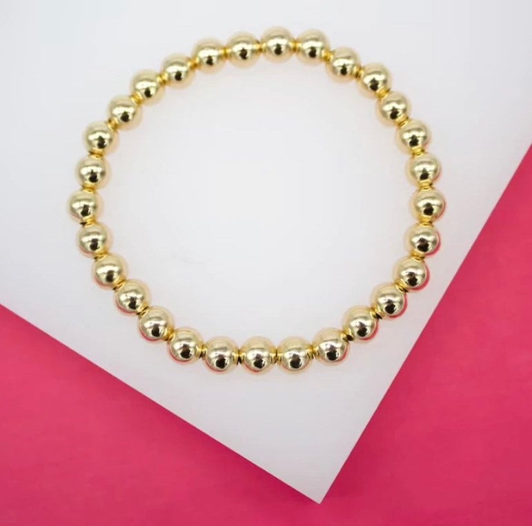 Large Gold Beaded Bracelets - Etsy