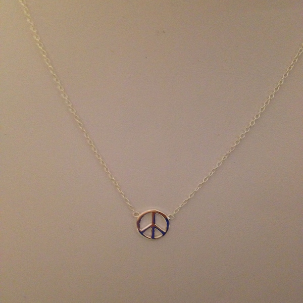 Peace Sign Necklace - Etsy