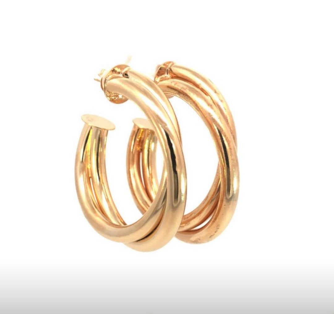 Double Hoops - Etsy