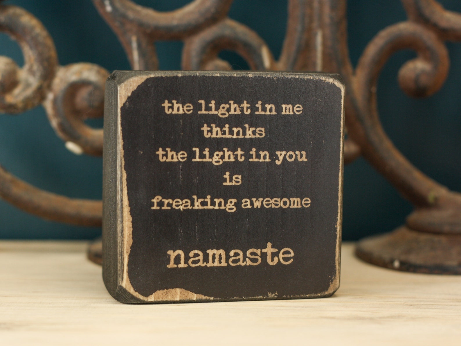 Namaste funny quote funny desk sign office decor yoga | Etsy