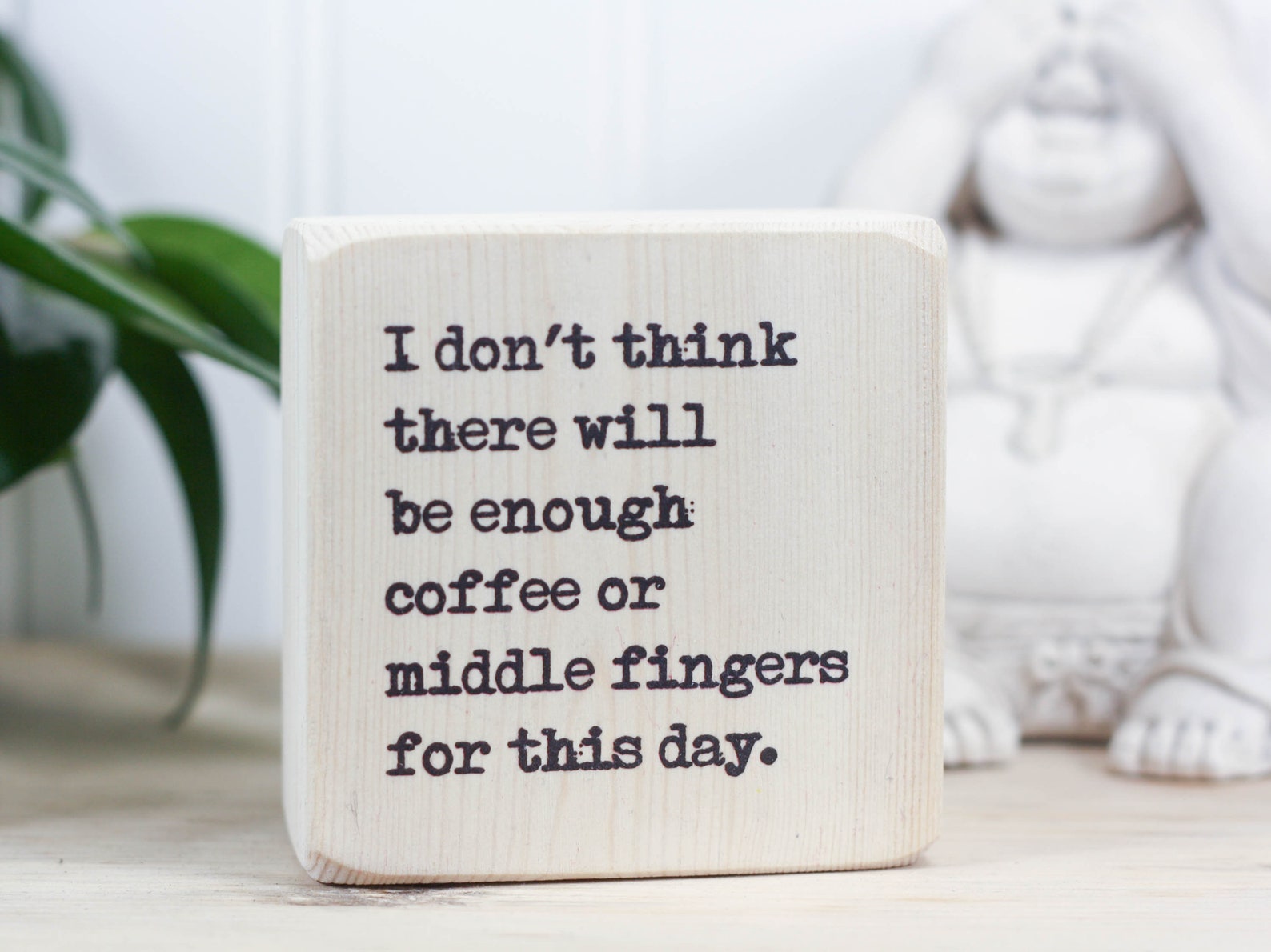 Small 3x3 Whitewashed Wood Sign Funny Coffee - Etsy