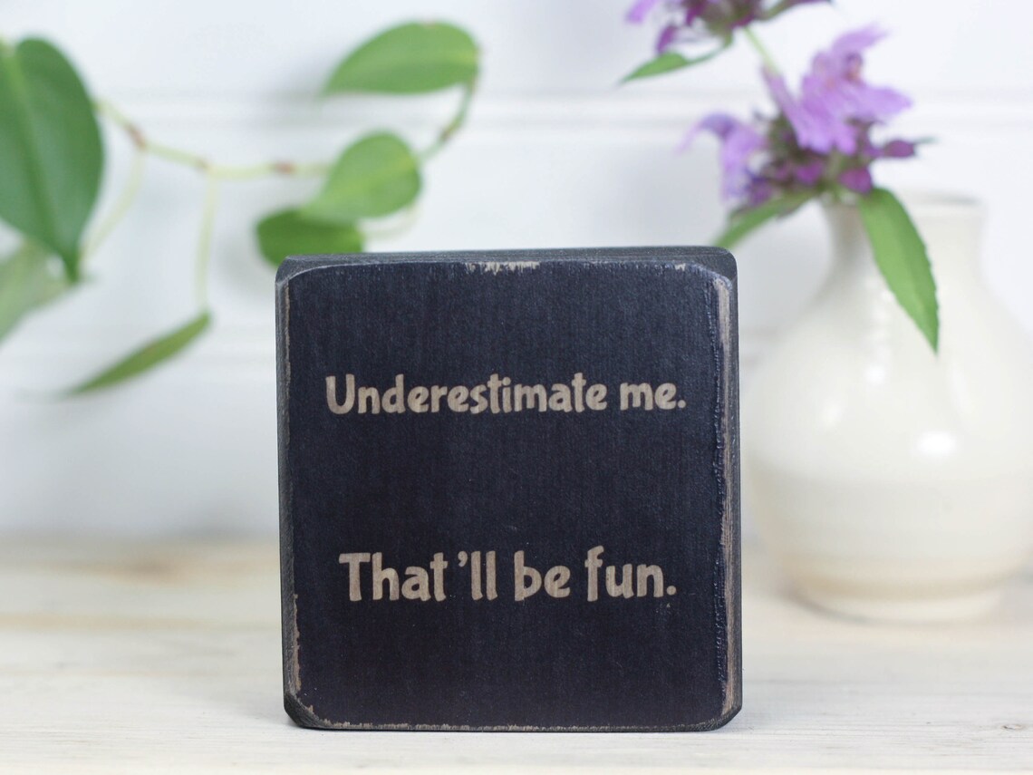 Small Desk Sign With Inspirational Quote Office Cubicle or - Etsy