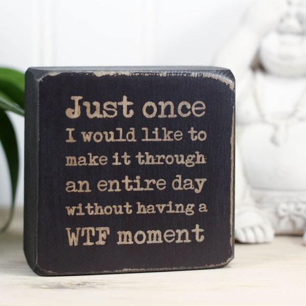 Funny Wooden Block Sign - Etsy