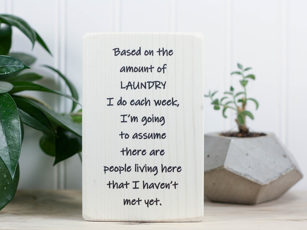 Small Whitewash Sign, Funny Laundry Room Decor, Humorous Gift for ...