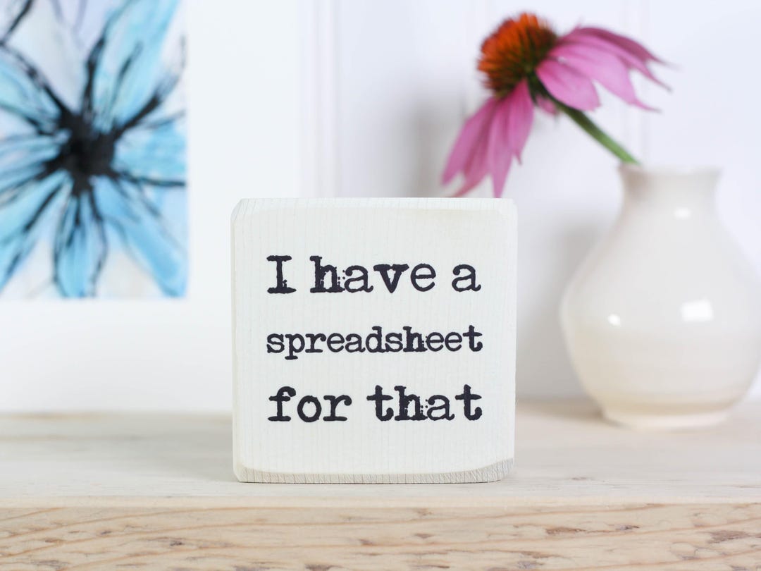 Small Whitewash Wood Sign (3"x3"), Gift for Accountant, Boss, or ...