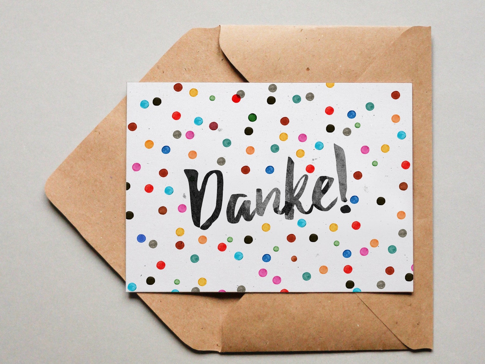 Design Card pünktchen Danke / Greeting Card / - Etsy UK