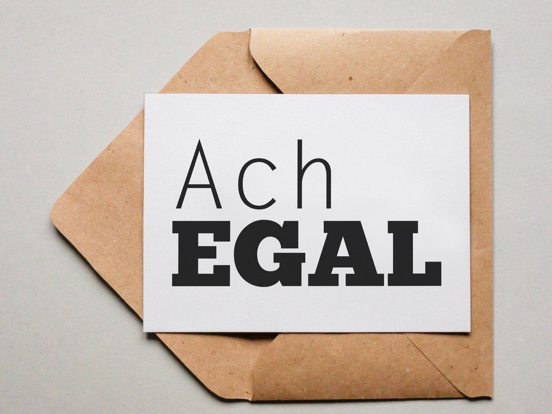 Design Card ach Egal / Greeting Card / - Etsy UK