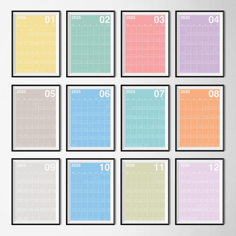 DIN A3 Calendar "pantone" 2026/2027 Color/wall Calendar - Etsy