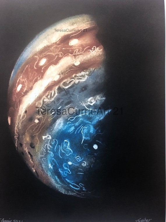 Jupiter Digital Print From Original Soft Pastel Painting A4 | Etsy