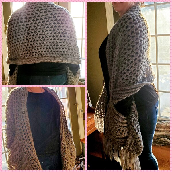 Perfect Pocket Shawl Pattern - Etsy